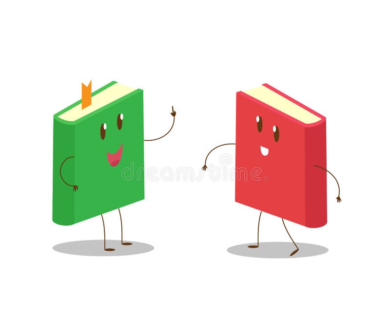 The books are having fun. stock vector. Illustration of books - 123432874
