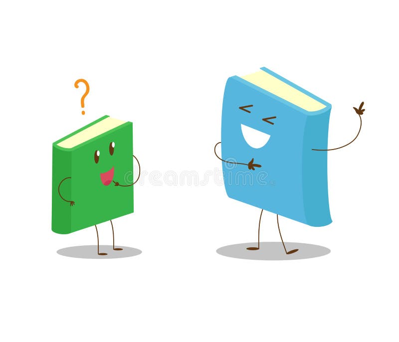 The books are having fun. stock vector. Illustration of happy - 123432841