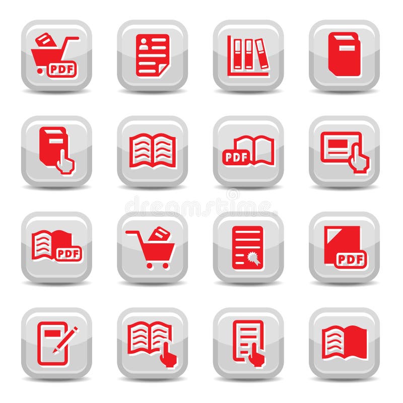 Books icons set stock vector. Illustration of application - 27108900