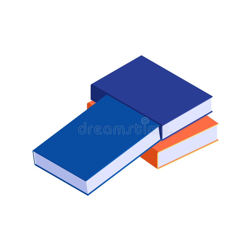 Books Isometric Icon stock illustration. Illustration of object - 207643004