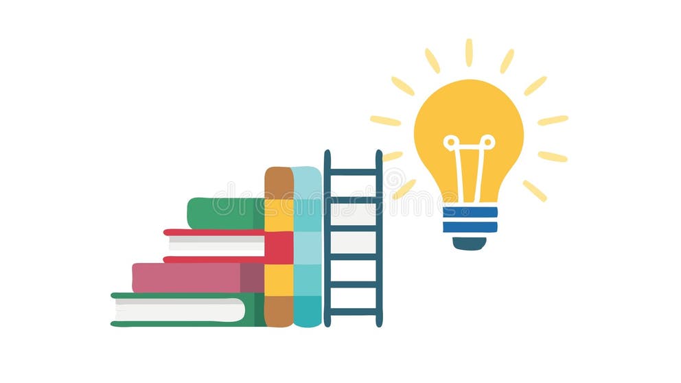 Books, Ladder Idea, Education Progress, Vector Design Generative AI ...