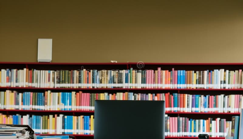 Books in a Library Bookshelf in Library Library Shelves with Books ...