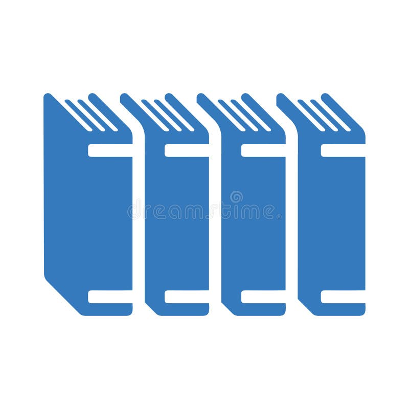 Books, Library Icon. Blue Color Design Stock Vector - Illustration of ...
