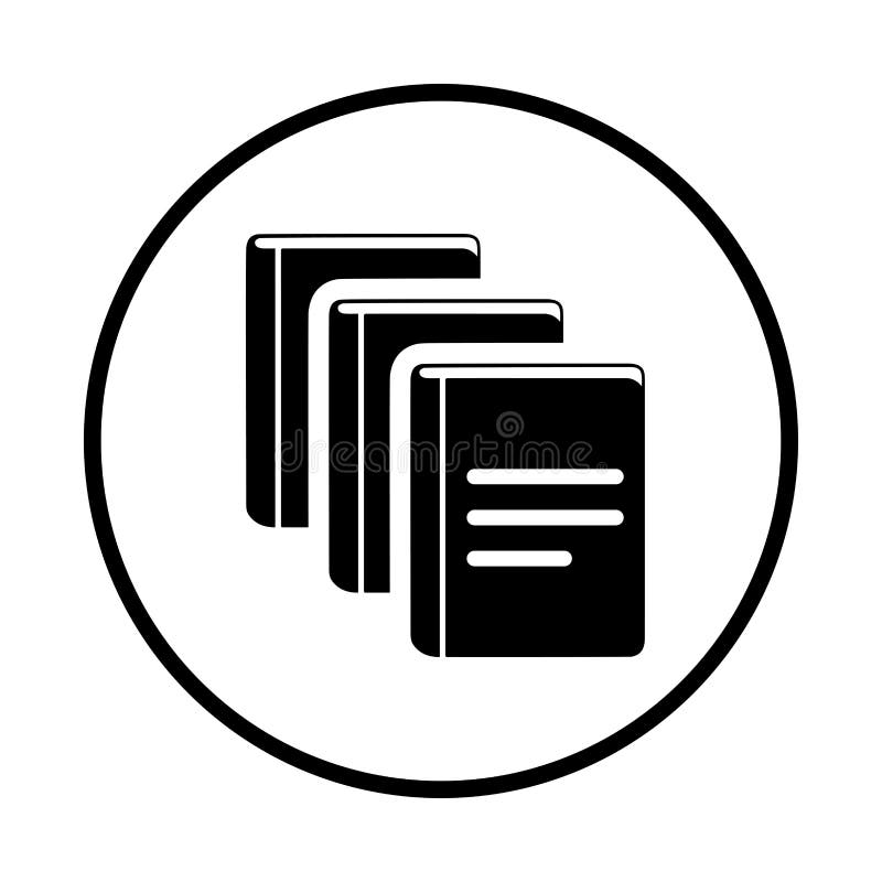 Books, Library Icon. Black Vector Stock Vector - Illustration of ...