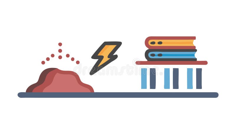 Books and Lightning Bolt, Powerful Knowledge and Intellectual Insight ...