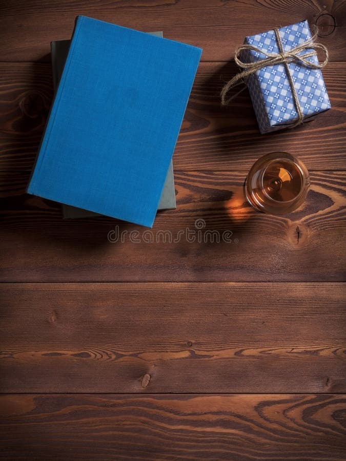 Books lying on the table stock image. Image of present - 68141493