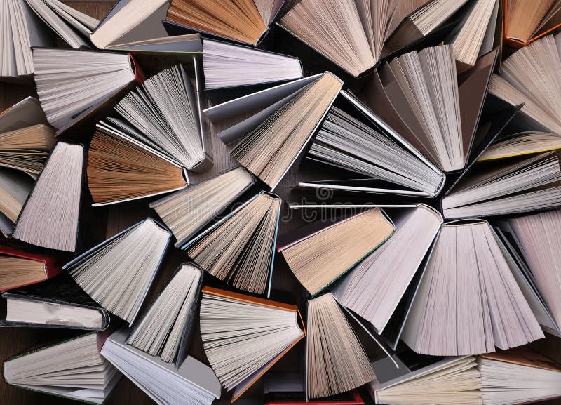 Books. Many Open Books, Top View Stock Photo - Image of open, blue ...