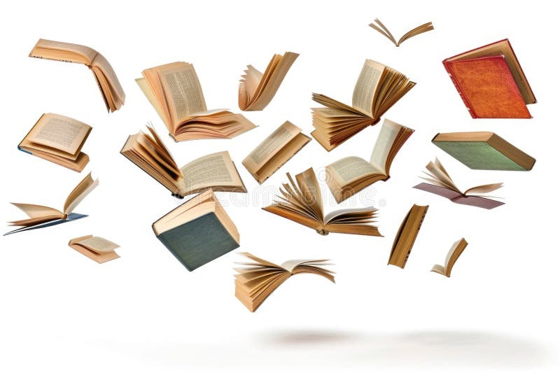 Books in Mid-air, a Whimsical Scene Stock Photo - Image of books ...
