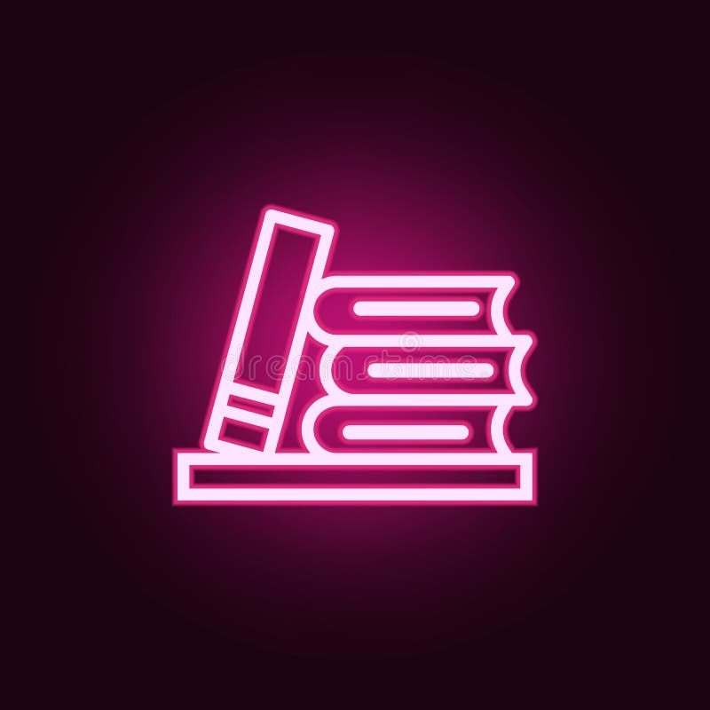 Books Neon Icon. Elements of Education Set Stock Illustration ... Books Neon Icon. Elements of Education Set Stock Illustration ...