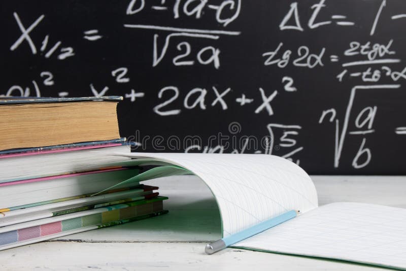 Mathematical Formulas through a Magnifying Glass Stock Photo - Image of ...