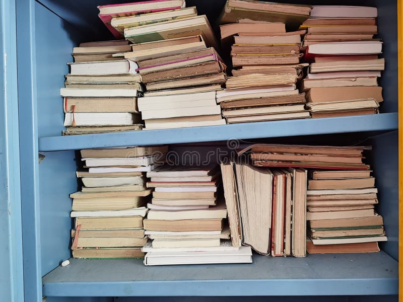 Books Old Aged in the Dust Pile Stack Isolated for Background Stock ...