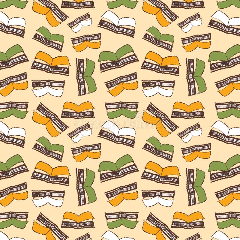 Books pattern design stock vector. Illustration of sign - 52078368