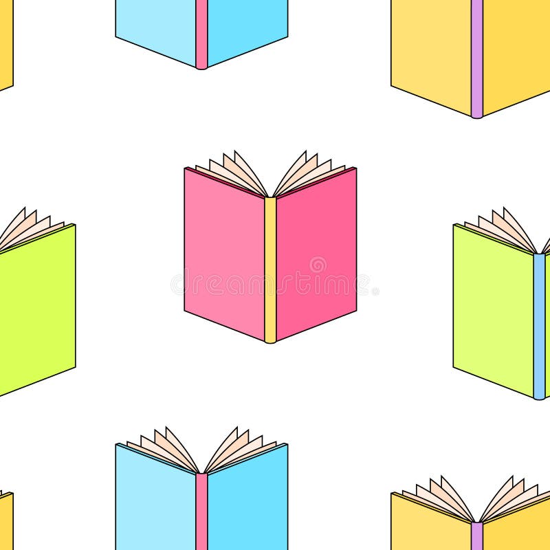 Books pattern seamless stock vector. Illustration of repeat - 62297628