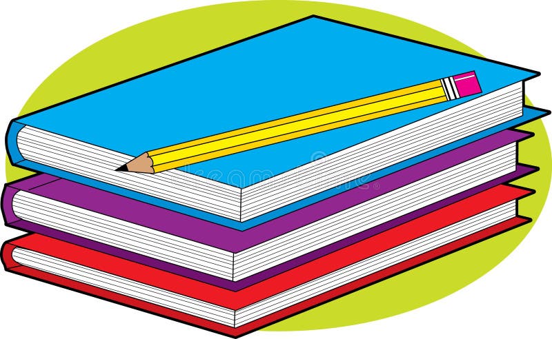 Books and Pencil stock vector. Illustration of stack, educational - 1428925