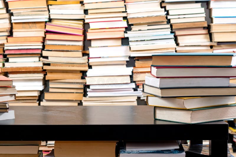 Books piled up stock photo. Image of reading, textbook - 20978114