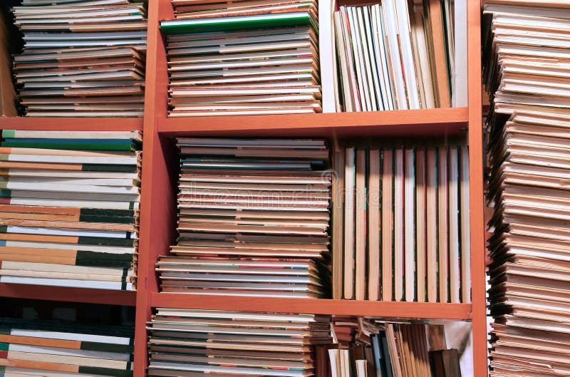 Books Piled Up for Sale in the Great Library Stock Photo - Image of ...
