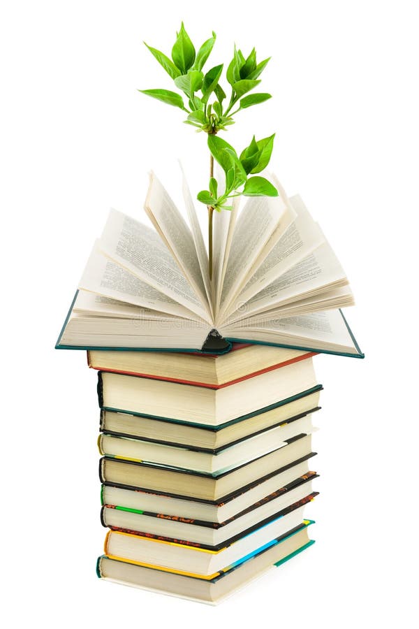 Book and plant stock image. Image of literature, achievement - 13177741