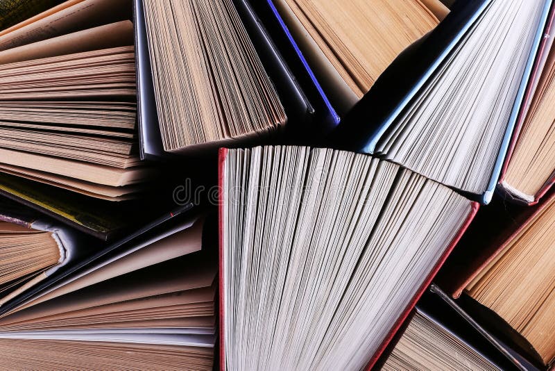 Books are Randomly Standing. Book Background, Knowledge is Power Stock ...