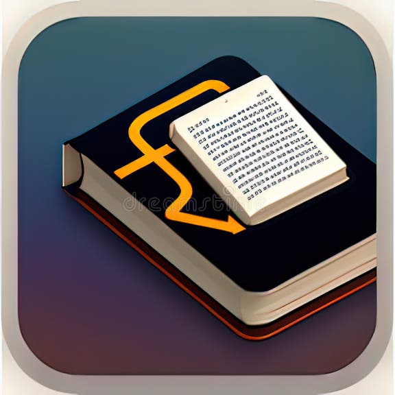 Books & Reference Software App Icon. Generative AI. Stock Illustration ...