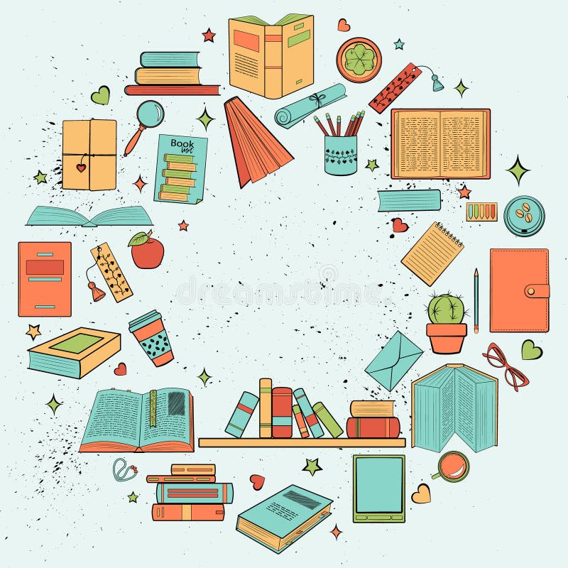 Colorful Books Border Stock Illustrations – 657 Colorful Books Border ...