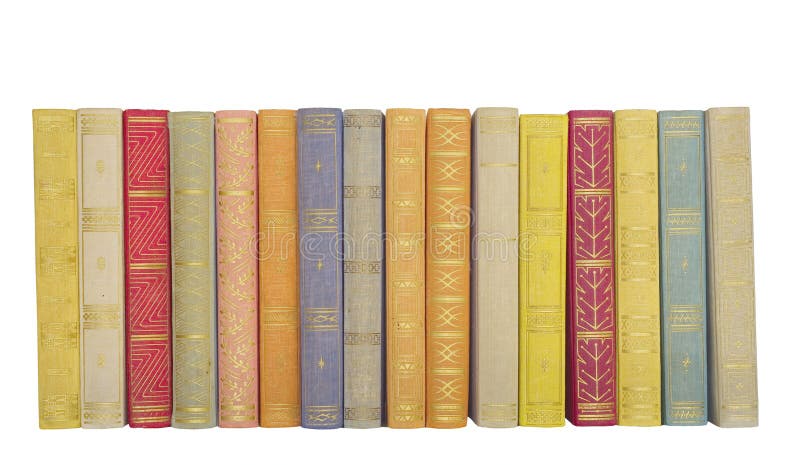 Books in a row, isolated stock image. Image of literature - 73910703