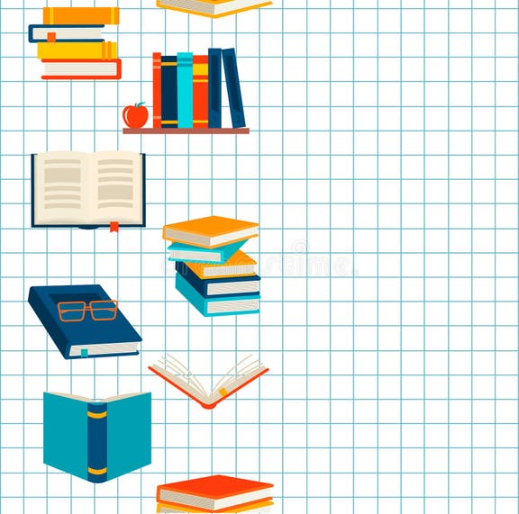 Books Border Stock Illustrations – 6,491 Books Border Stock ...
