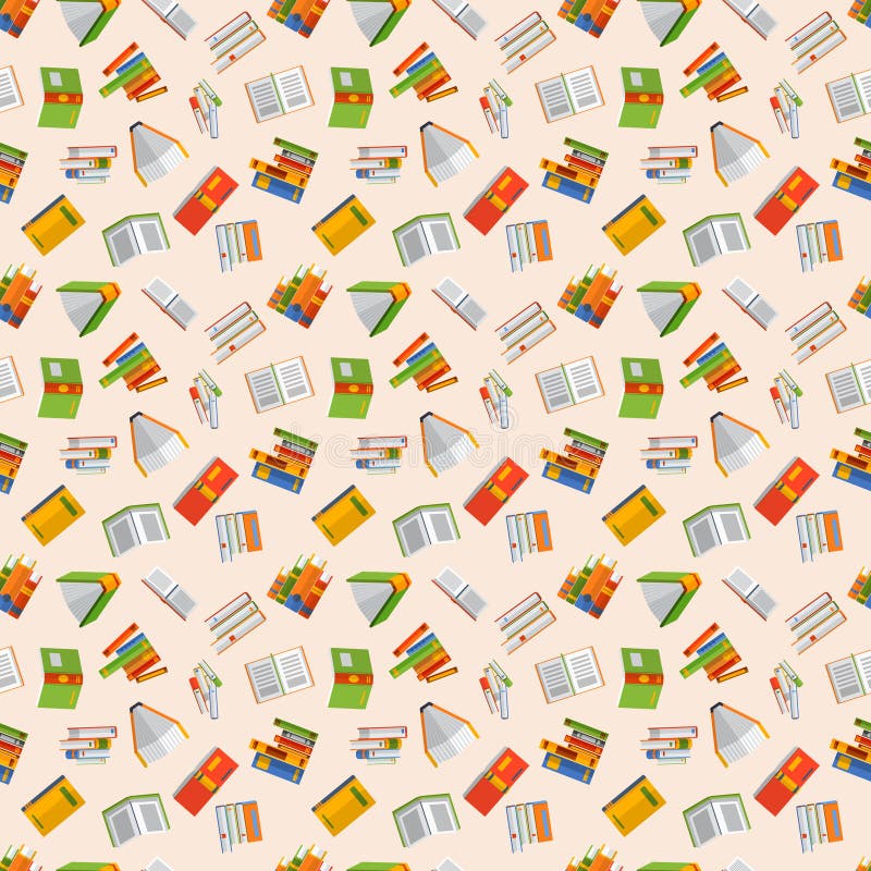 Books Seamless Pattern Vector Illustration Stock Vector - Illustration ...