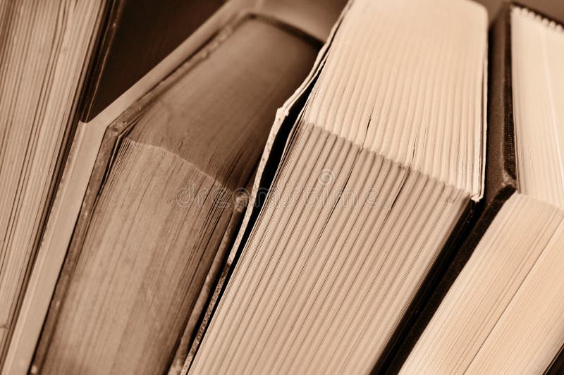 Books, in sepia tone stock image. Image of learn, memory - 43843653