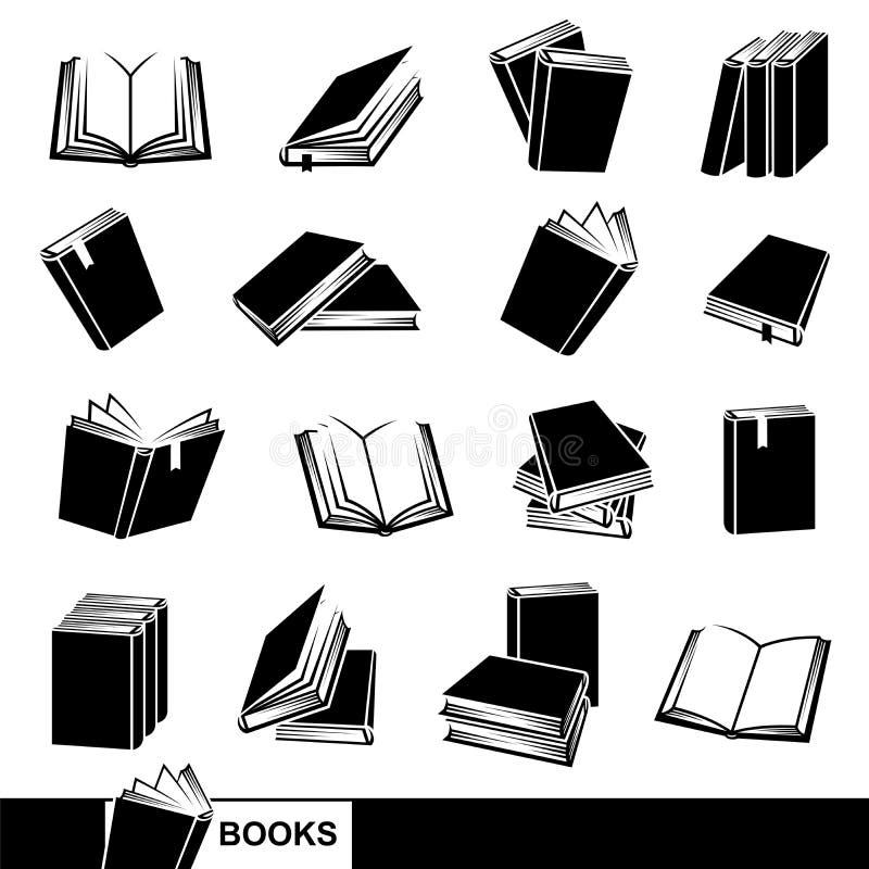 Books set. Vector stock vector. Illustration of ebook - 134608366