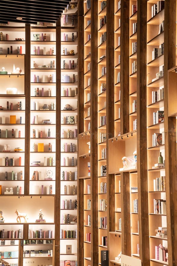 The Books and Shelves in the Library Editorial Photography - Image of ...