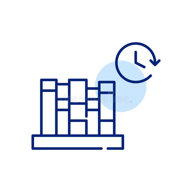 Books on Shelf and Clock. Studying and Reading Activity. Pixel Perfect ...