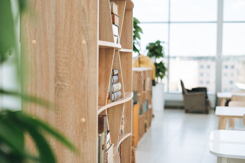 Books on the Shelf in the Library, Open Space in Bookstore Stock Photo ...