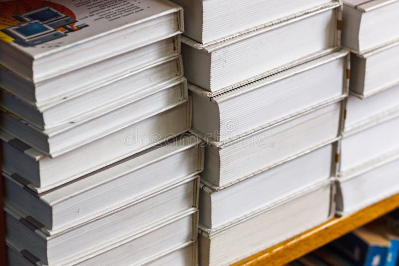 Books on a Shelf in the Library, Reading, and Science Education, Stack ...