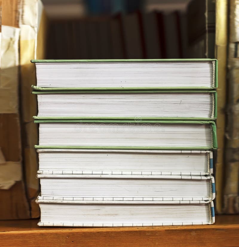 Books on a Shelf in the Library, Reading, and Science Education, Stack ...