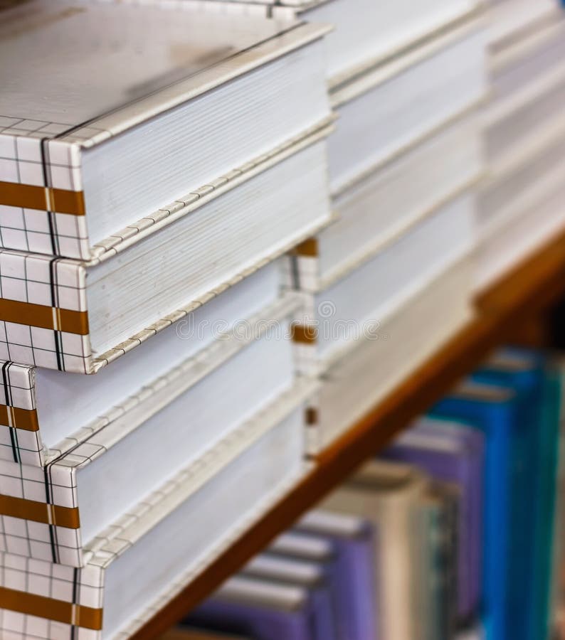 Books on a Shelf in the Library, Reading, and Science Education, Stack ...