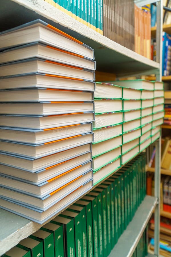 Books on a Shelf in the Library Stock Photo - Image of shelf, ancient ...