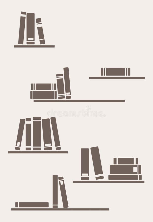 Colorful Collection Books on a Library Shelf - Concept Vector Stock ...