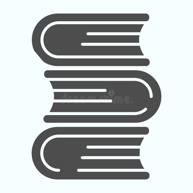 Books Solid Icon. Book Stack Vector Illustration Isolated on White ...
