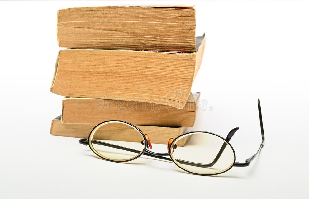 Books and spectacle stock photo. Image of learn, collage - 37917754