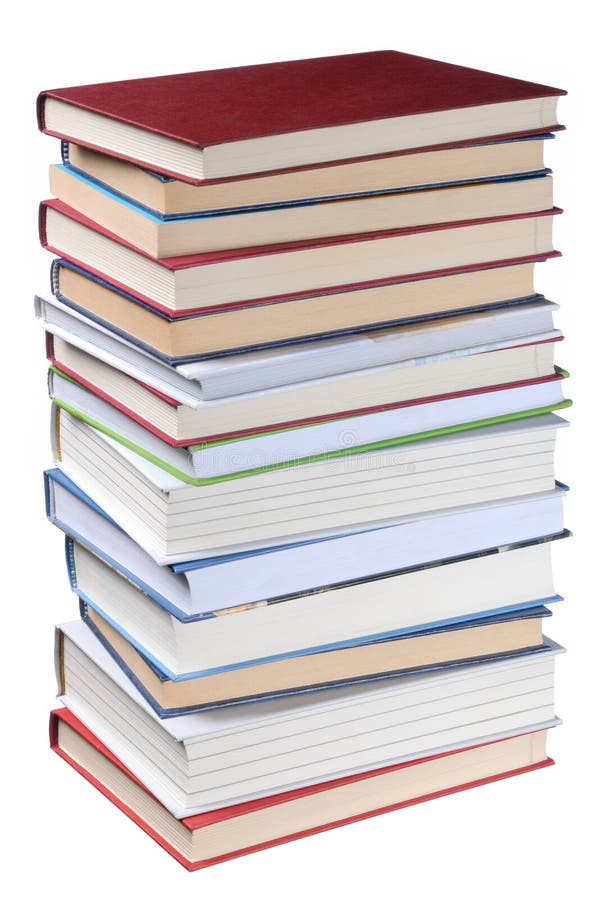 Books Stack on White stock photo. Image of isolated, high - 11823066