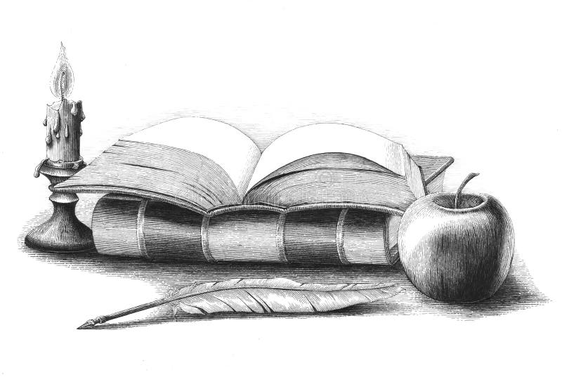 Old Books Quill Pen Stock Illustrations – 272 Old Books Quill Pen Stock ...
