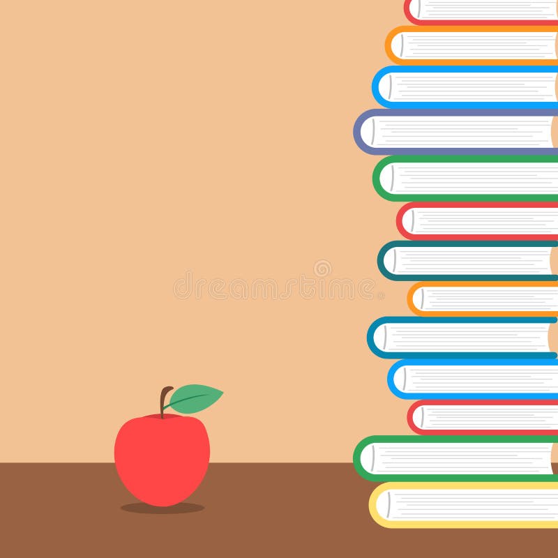 Apple on table stock vector. Illustration of vector - 200531800