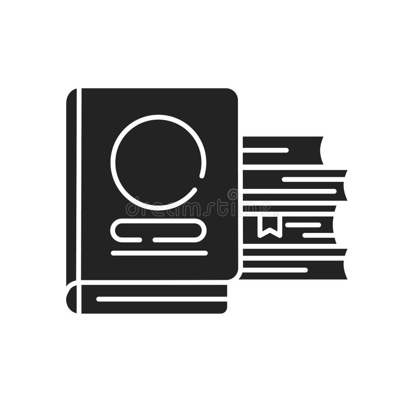 Books Stack Black Glyph Icon. Pictogram for Web Page, Mobile App, Promo ...