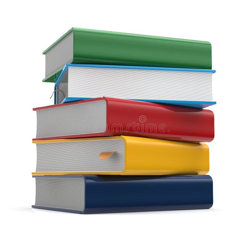 Books Stack 3 Three Blank Cover Blue Content Archive Icon Stock ...