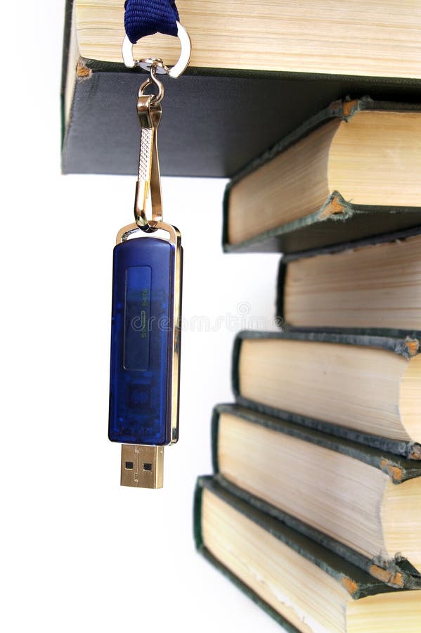 Books Stack and Flash Memory Stock Photo - Image of flash, group: 7080960
