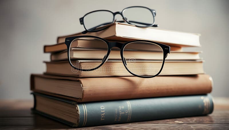 Books Stack Glasses Reading, Study Material, Knowledge Source, Stock ...