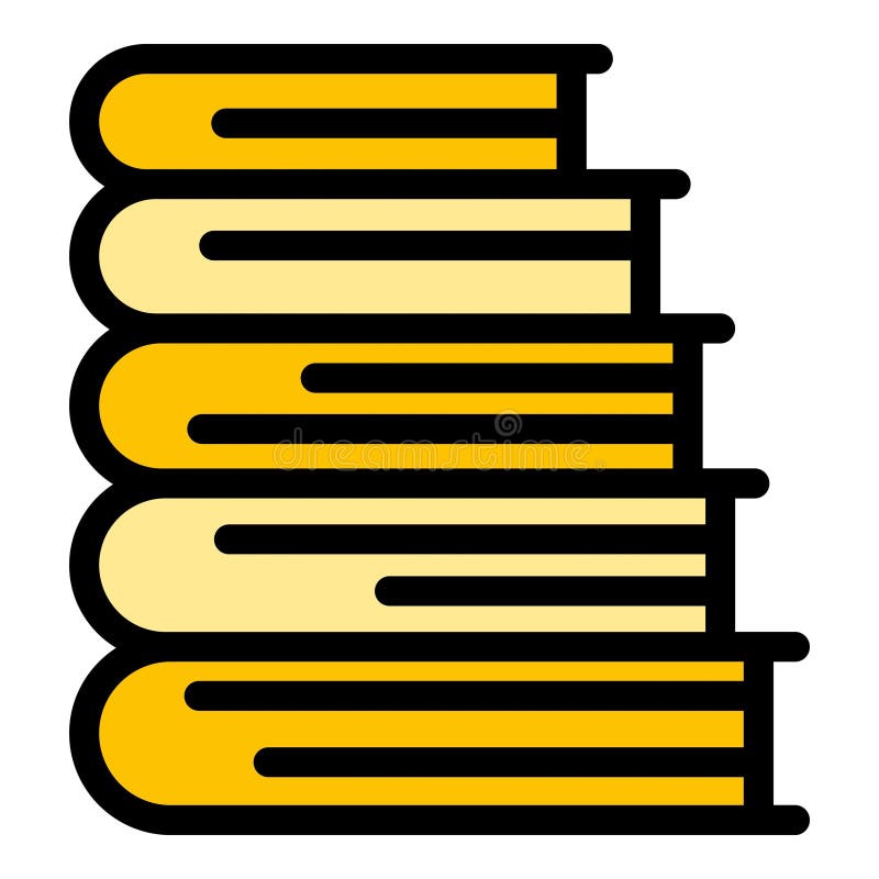 Books Stack Icon Vector Flat Stock Illustration - Illustration of icon ...