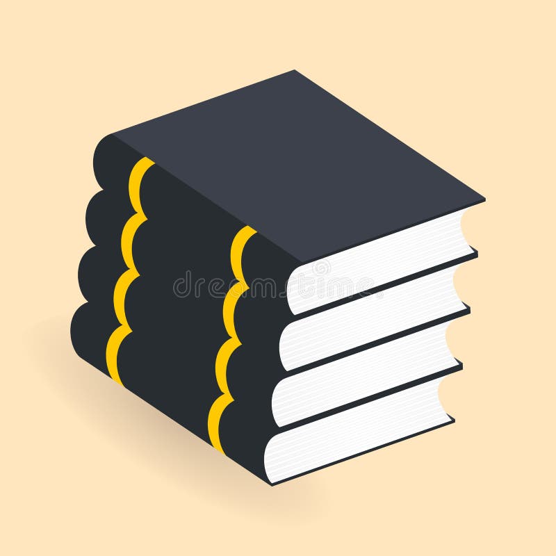Books Stack Icons. Vector Pictogram Stock Vector - Illustration of ...