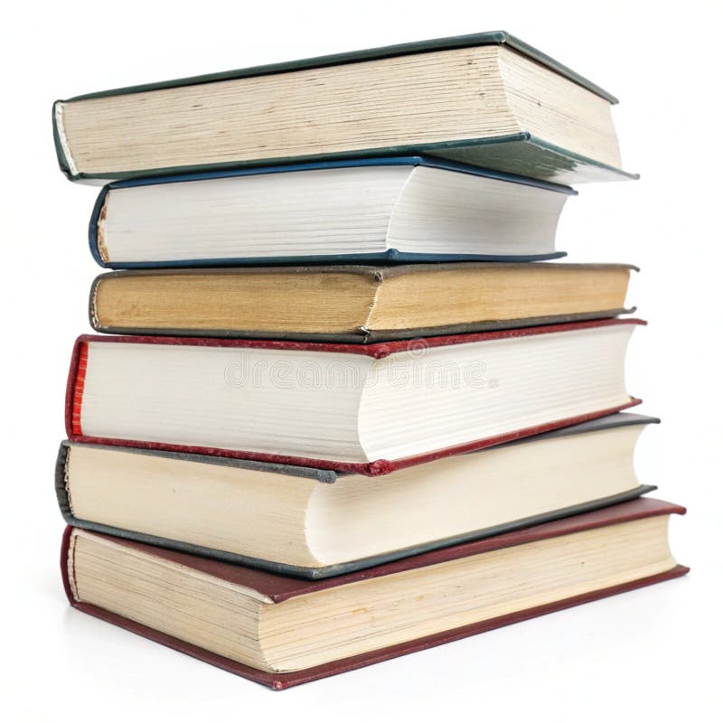 Books Stack Isolated on White Background Stock Illustration ...