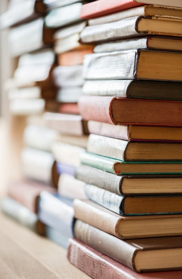 Open Book on an Stack of Books. Stock Image - Image of books, flipped ...